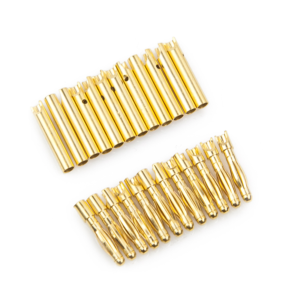 2mm Gold "Bullet" Connectors (12 Pair)