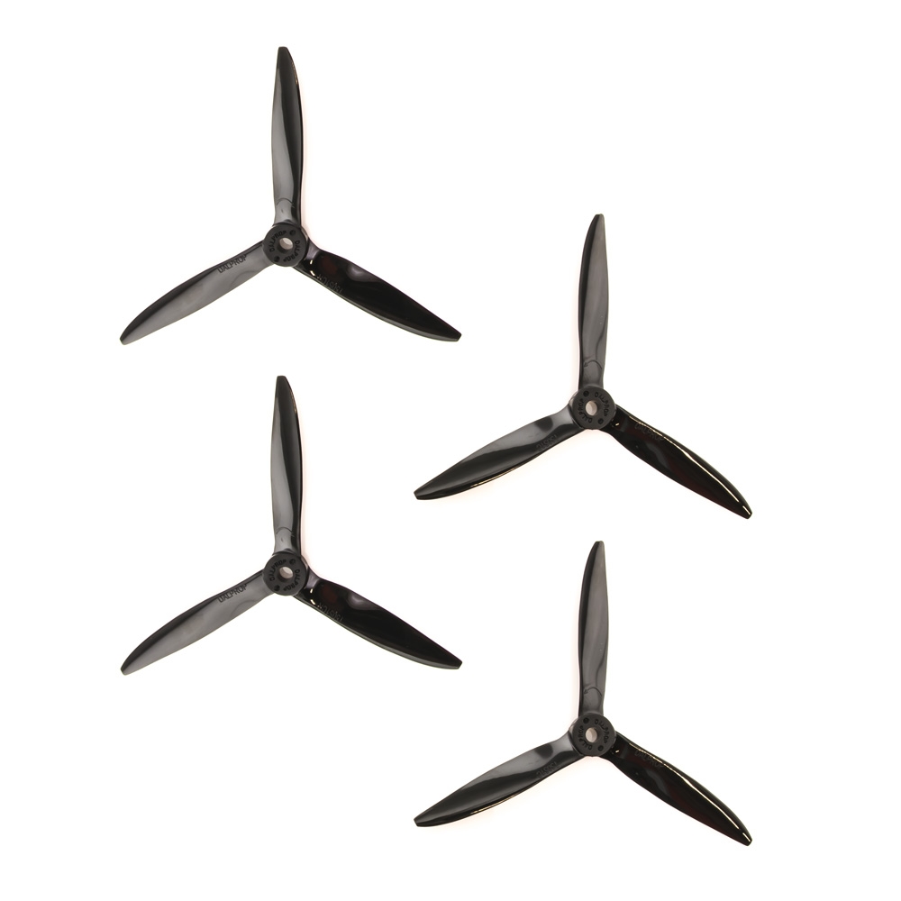 DAL 5x5 - 3 Blade, Black Cyclone Propeller - T5051C (Set of 4)