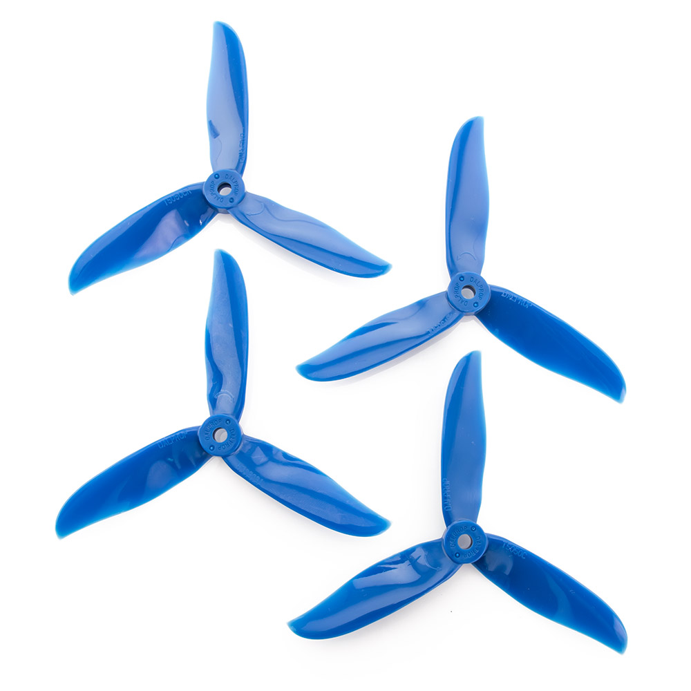 DAL 5x5 - 3 Blade, Blue Cyclone Propeller - T5050C (Set of 4)