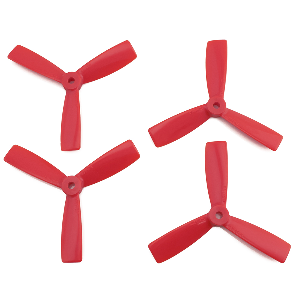 DAL 4x4.5 "Indestructible" Tri-Blade Bullnose Props (Set of 4 - Red)