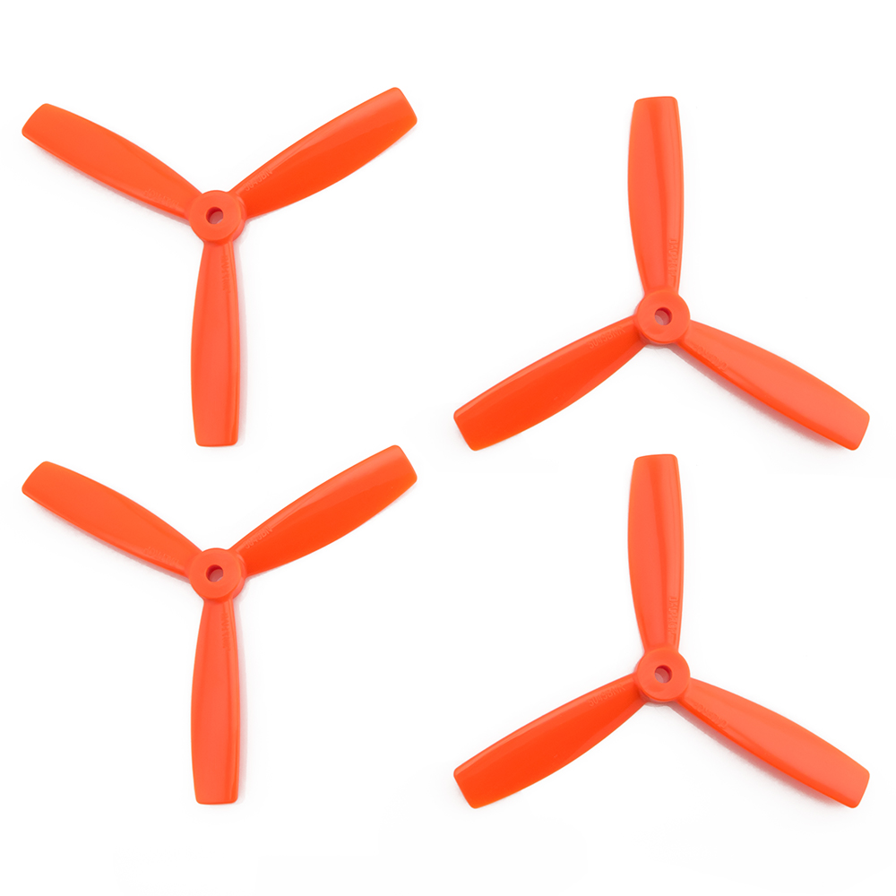 DAL 5x4.5 "Indestructible" Tri-Blade Bullnose Props (Set of 4 - Orange)