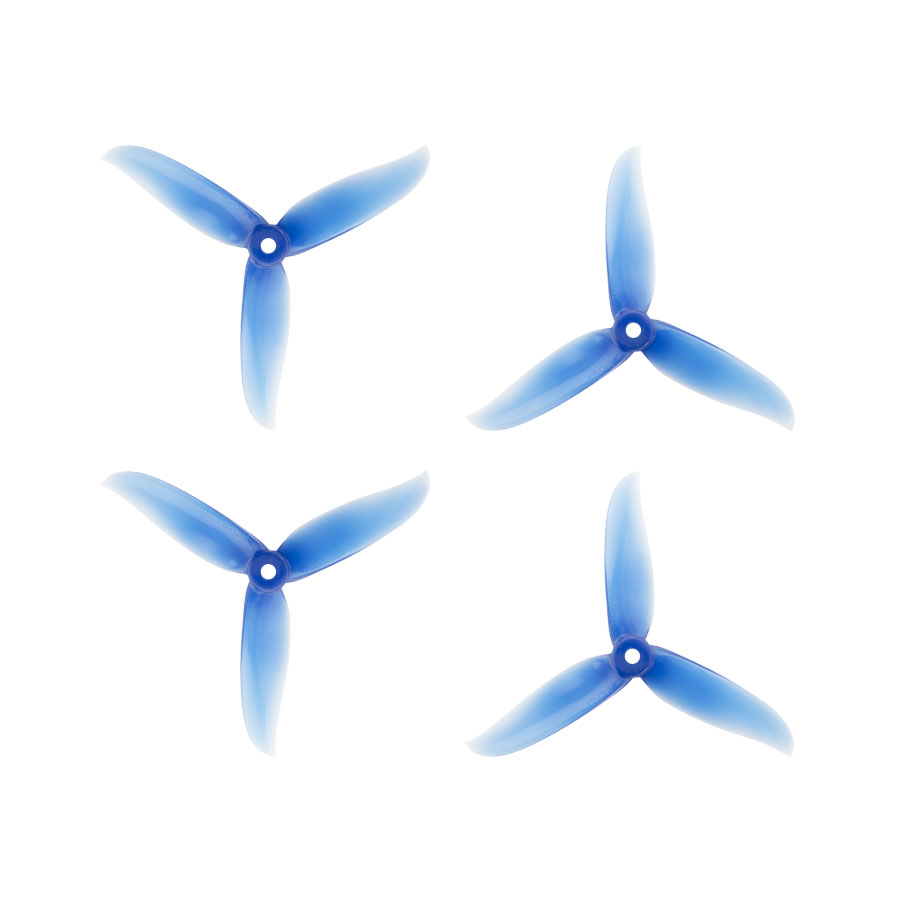 DAL 5x4.5 - 3 Blade, Crystal Blue Cyclone Propeller - T5045C (Set of 4)
