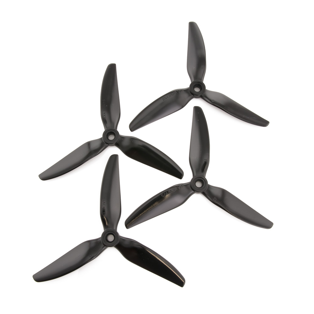 HQProp DP 5x4 5x3V1S PC 3 Blades Set Of 4 Black 