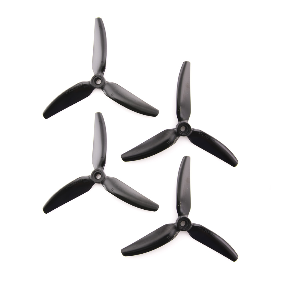 HQProp DP 5x4.3x3 PC V1S Black Propeller - 3 Blade (2CW+2CCW/Bag)