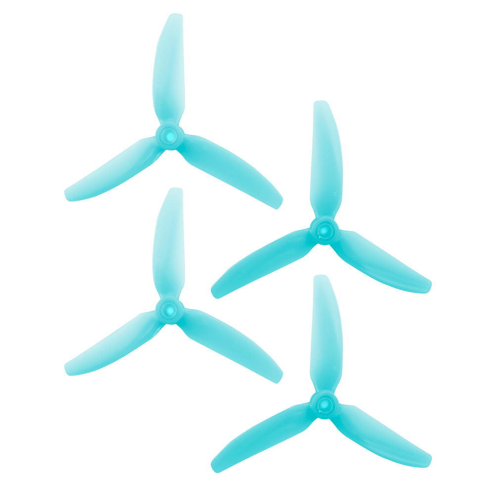 HQProp DP 5x4.3x3 PC V1S Blue Propeller - 3 Blade (2CW+2CCW/Bag)