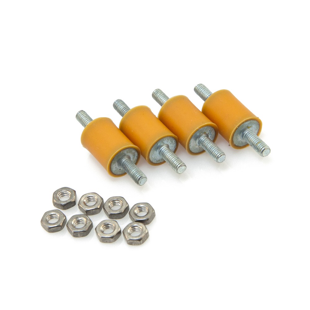 Orange Silicone Bobbins (4pcs with nuts)
