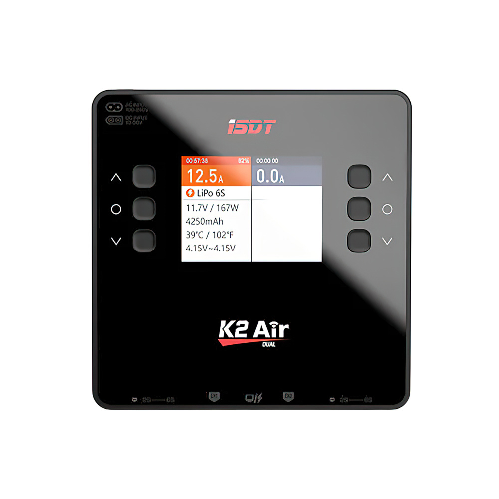 iSDT K2 Air Bluetooth 20A Dual Smart Charger/Discharger - AC 200W / DC ...