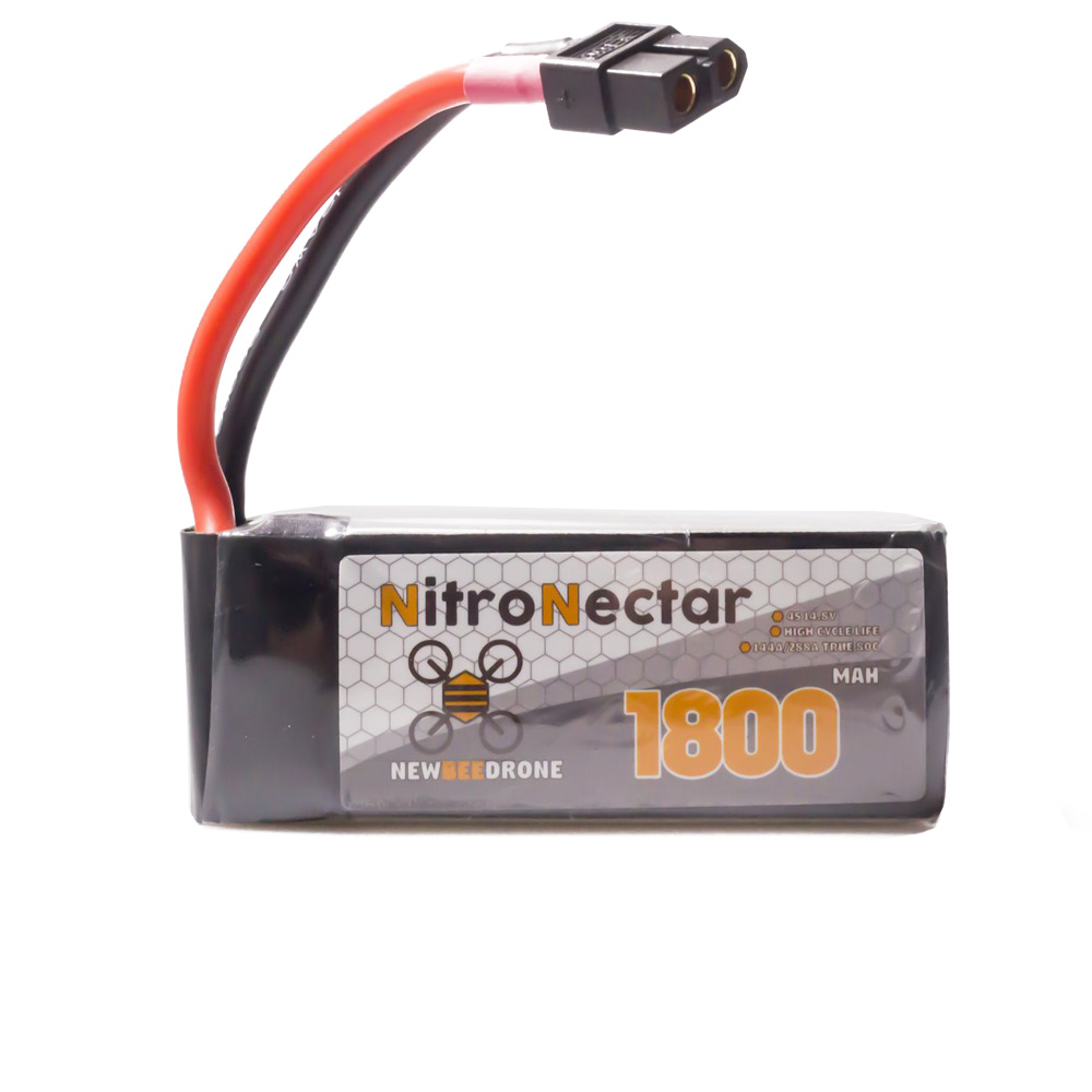 NewBeeDrone Nitro Nectar 1800mAh 4S 80c Lipo Battery w/ Removable ...