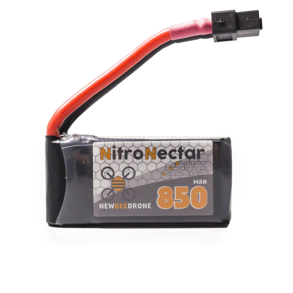 NewBeeDrone Nitro Nectar 850mAh 4S 60c Lipo Battery w/ Removable ...