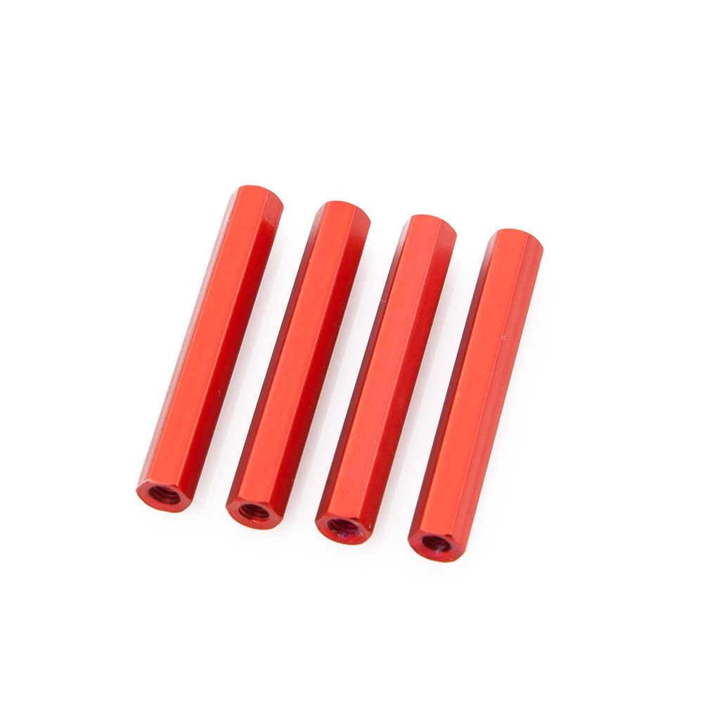 Red Hex Standoffs 35mm (4 pcs)