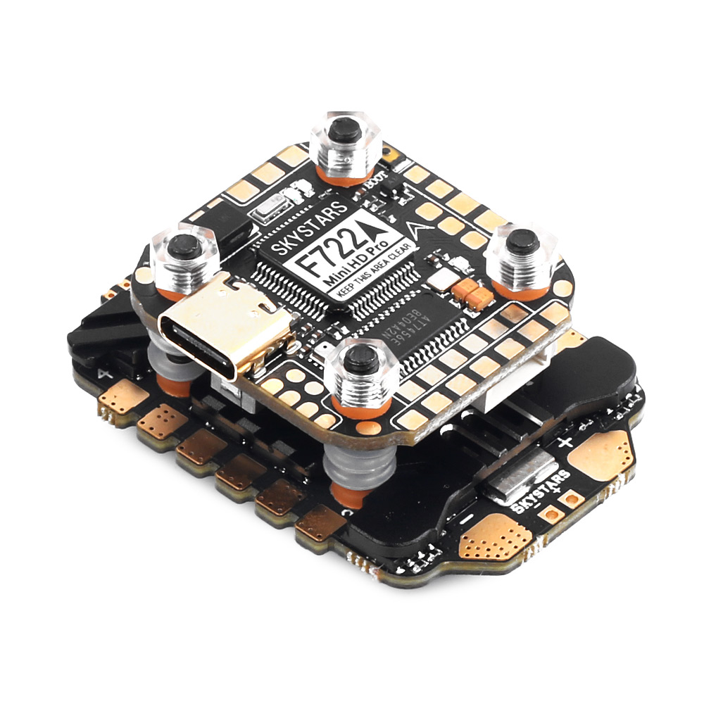 SkyStars Mini Fly Stack - F722 Mini HD Pro FC + Turbo KM55A 3-6S BLHeli ...