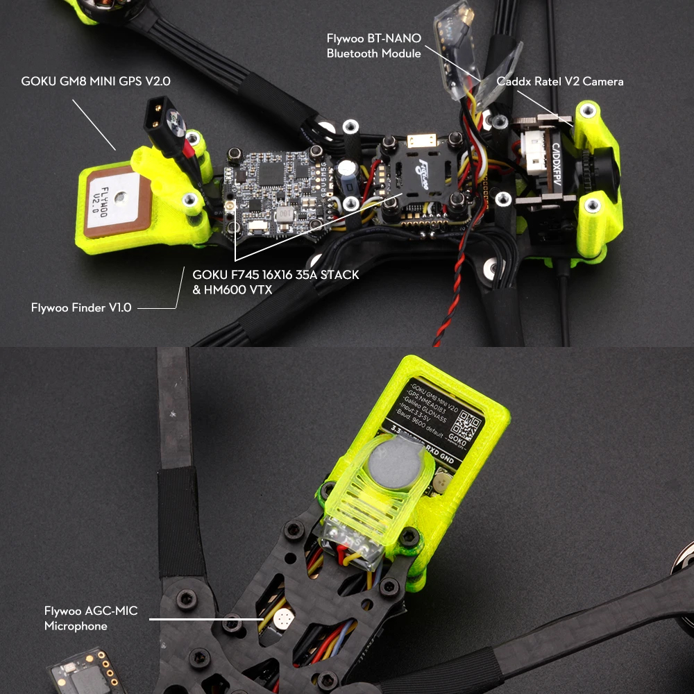 Flywoo Explorer LR 4" Analog Pro V2 Quad BNF w/ Caddx Ratel V2