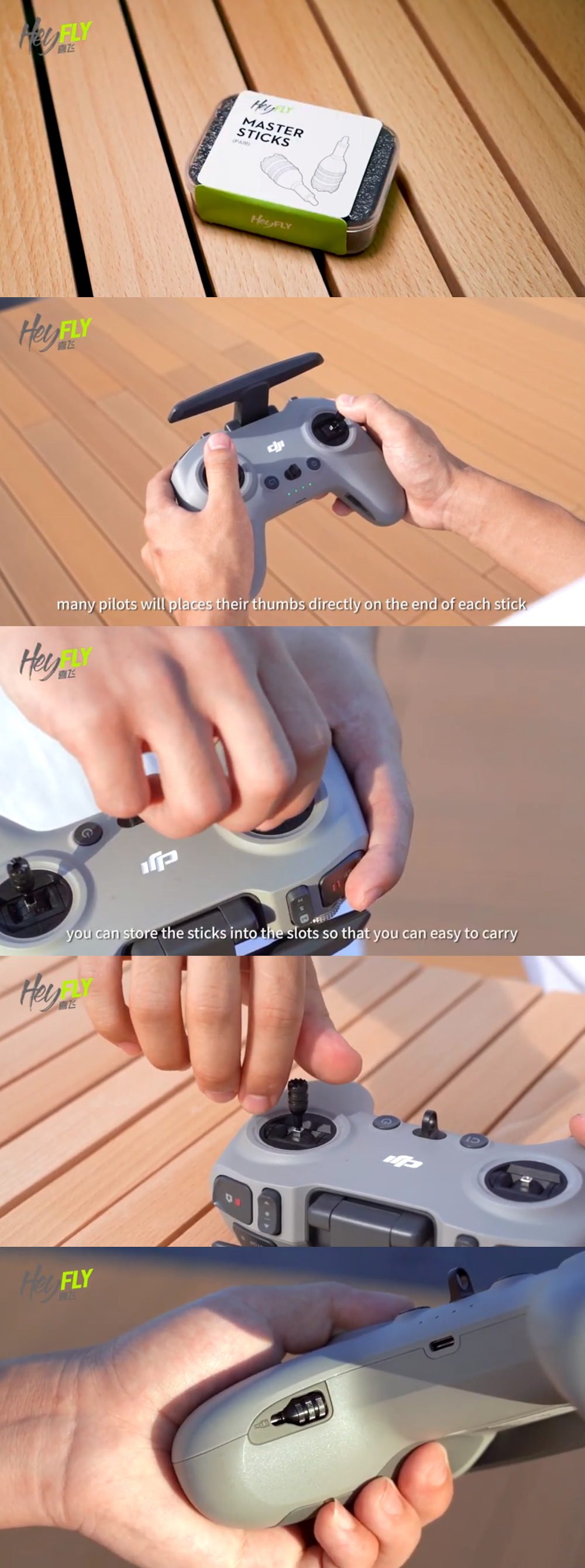 HeyFly Master Sticks For DJI FPV Remote Controller (Set of 2)