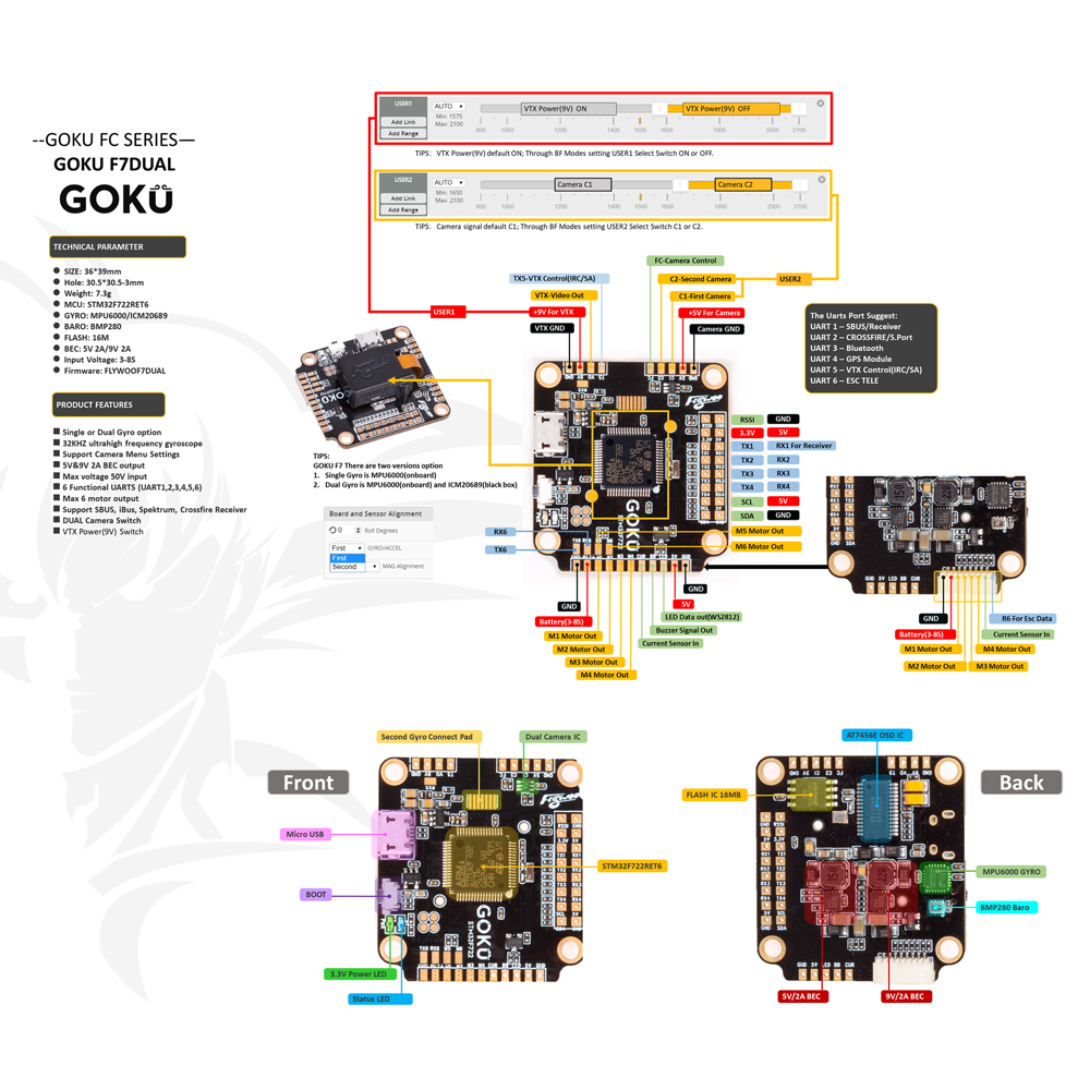 Flywoo GOKU F722 Flight Controller (MPU6000)